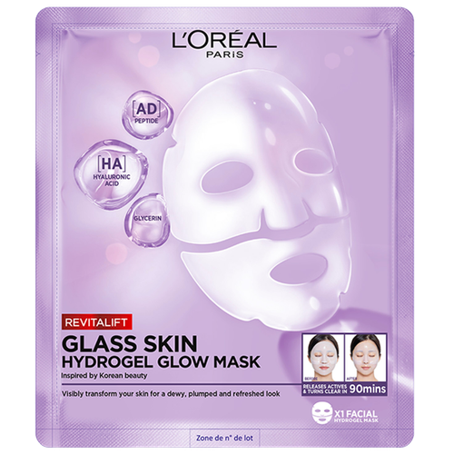 L'Oréal Paris Revitalift Filler Glass Skin hidrogel maska za lice