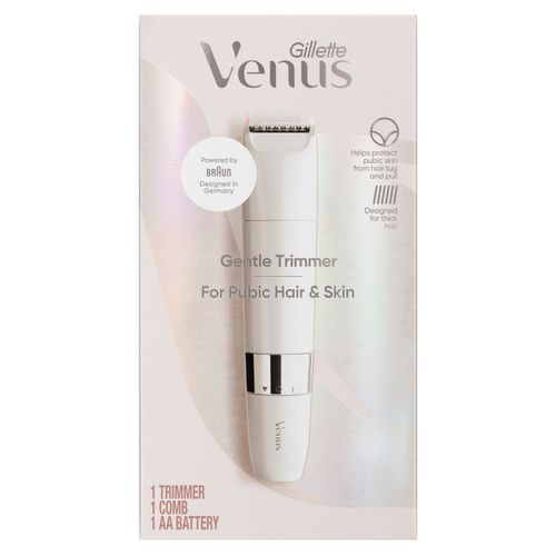 Gillette Venus trimer za intimnu zonu za žene, vodootporan, sa nastavkom i AA baterijom