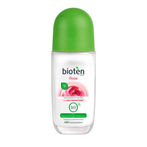 Bioten Rose roll-on dezodorans sa organskom ružom, bez aluminijuma 50 ml