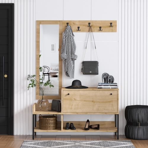 Hanah Home cipelarnik Nonso, 120 cm, hrast Sapphire