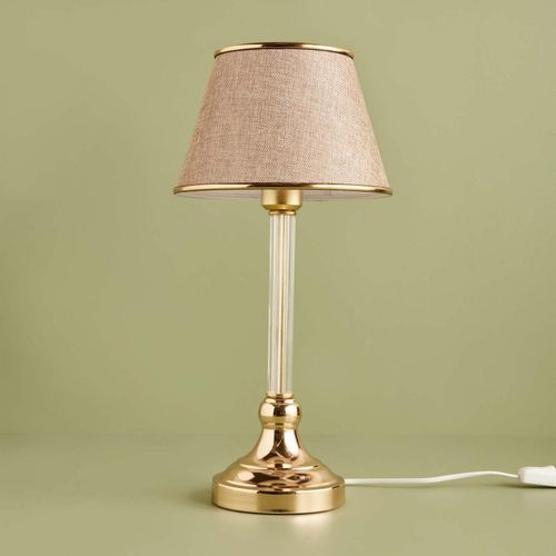 Opviq stona lampa AYD-3414, visina 45 cm, bež / zlatna