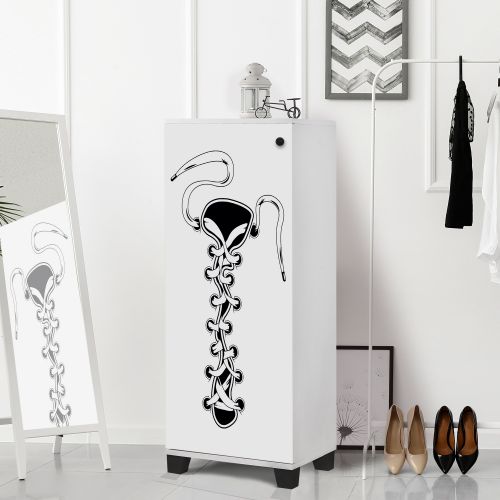 Hanah Home cipelarnik Filinta Bağcık, 50 cm, beli / crni