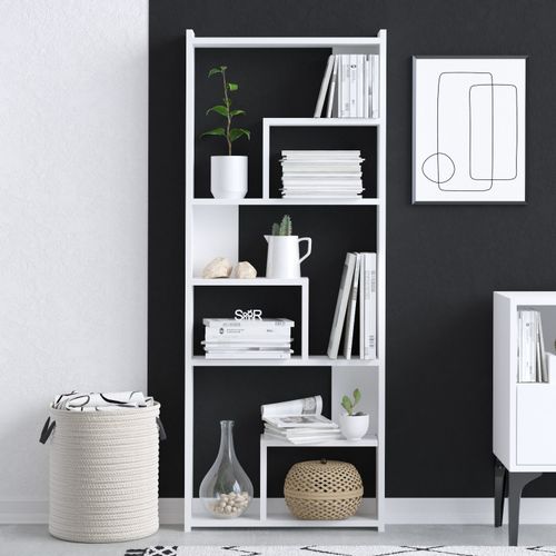 Hanah Home polica za knjige Prins, 60 cm, bela