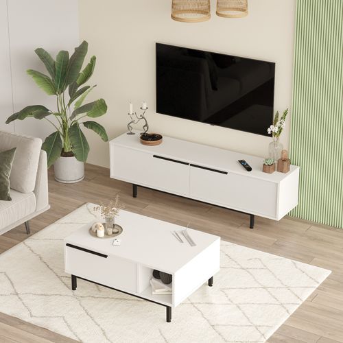 Hanah Home set nameštaja za dnevnu sobu ON19-W White