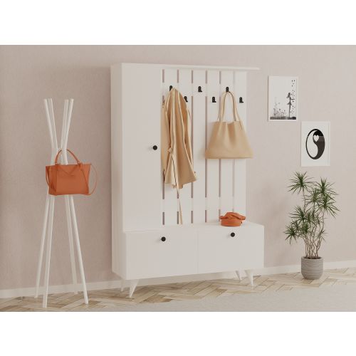 Hanah Home garderober za predsoblje Lala, 112 cm, beli