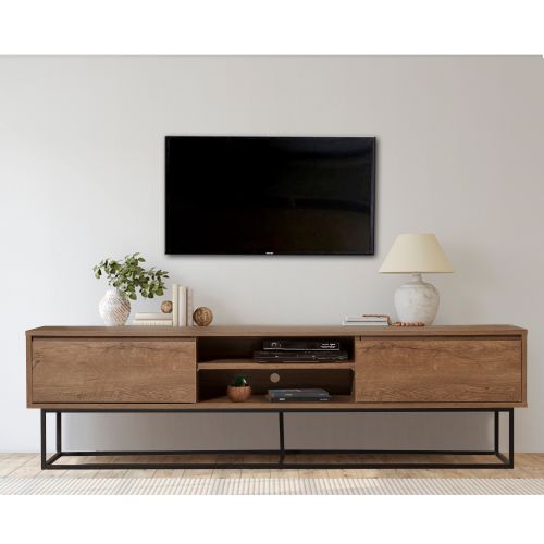 Hanah Home TV komoda Rodez 180, 180 cm, orah / crna