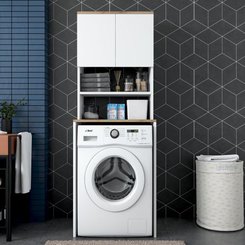 Hanah Home ormarić za veš mašinu KD101 1950, 65 cm, orah / beli