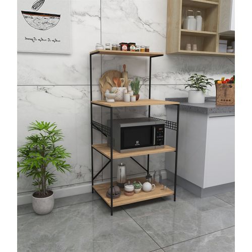 Hanah Home višenamenski ormarić Anemon, 60 cm, crni / bor