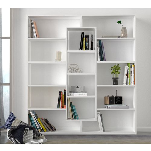 Hanah Home polica za knjige Ample, 125 cm, bela