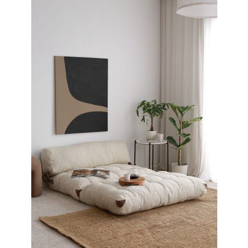 Atelier Del Sofa dvosed na razvlačenje Fold Teddy, 120 cm, krem