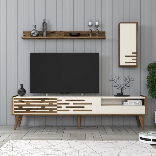Hanah Home TV komoda Valensiya, 180 cm, orah / krem