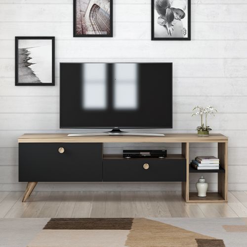 Hanah Home TV komoda Parion, 150 cm, crna / hrast