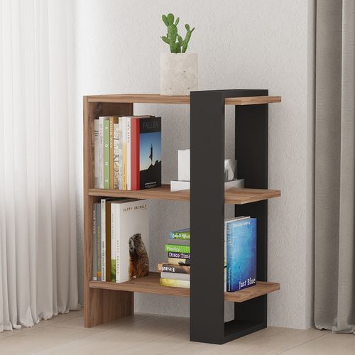 Hanah Home polica za knjige Ova, 51,8 cm, hrast / antracit