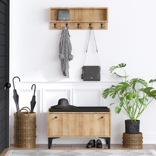 Hanah Home ormarić za cipele Lena, 80 cm, hrast