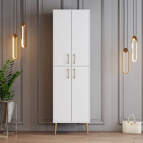 Hanah Home cipelarnik Berlin A, 60 cm, beli / zlatni