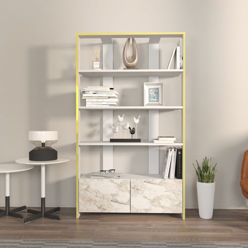 Hanah Home polica za knjige Elena, 93,6 cm, bela