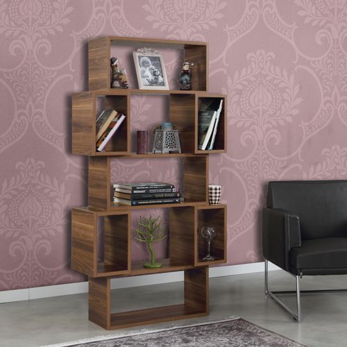 Hanah Home polica za knjige Box, 84 cm, orah