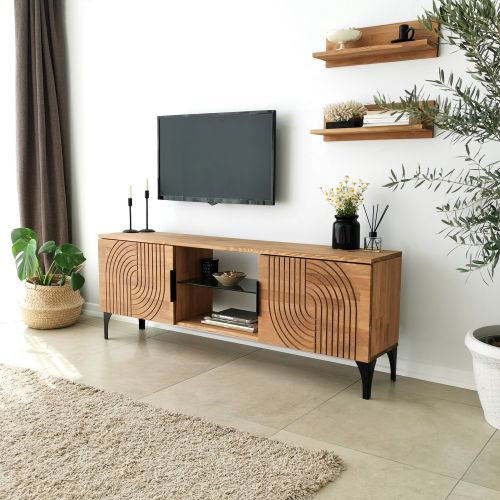 Hanah Home TV komoda Lidya, 150 cm, hrast