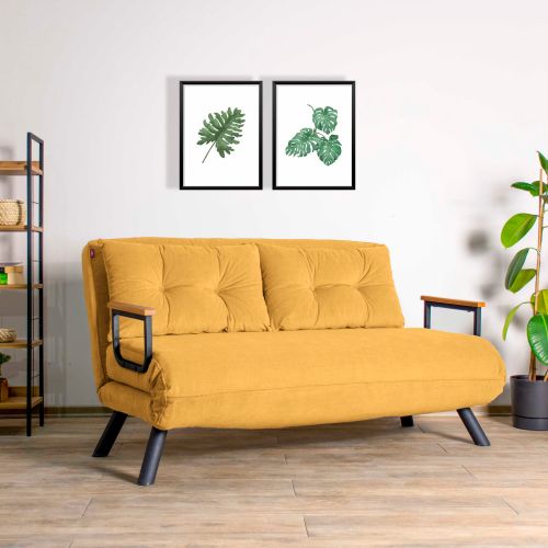 Atelier Del Sofa dvosed na razvlačenje Sando, senf