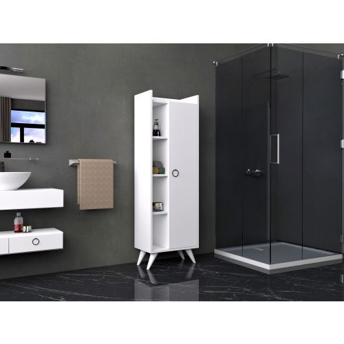 Hanah Home ormarić za kupatilo Ilgım, 50 cm, beli