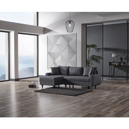 Atelier Del Sofa ugaona garnitura na razvlačenje Flavia, 230 cm, tamnosiva