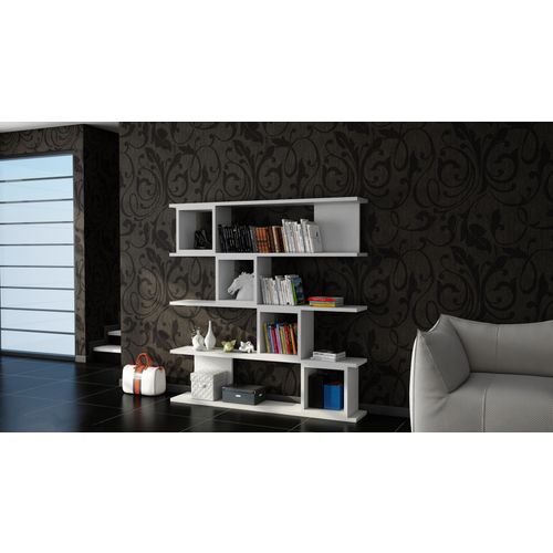 Hanah Home polica za knjige Wind, 120 cm, bela