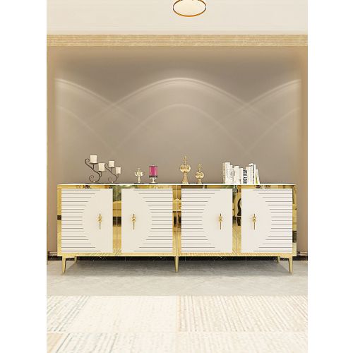 Hanah Home konzola Tuna 180, 180 cm, bela / zlatna