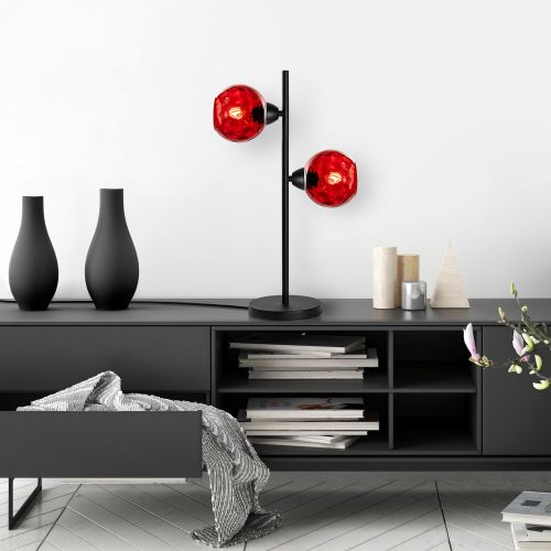 Opviq stona lampa Benek 15-14551, crvena / crna