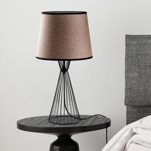 Opviq stona lampa Telıs 5373, crna / svetlobraon