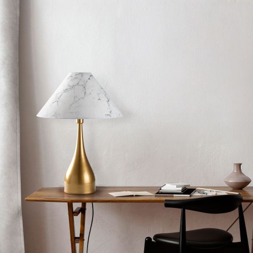 Opviq stona lampa Luna 15275, zlatna / bela