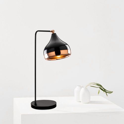 Opviq stona lampa Yıldo 6896, visina 52 cm, crna / bakarna