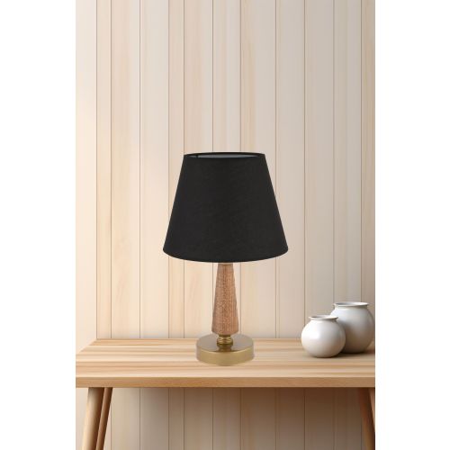 Opviq stona lampa 303, visina 43 cm, crna / braon / zlatna