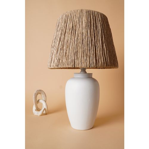 Opviq stona lampa YL590, bela / hrast
