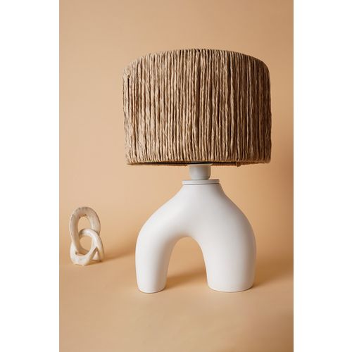 Opviq stona lampa YL591, bela / hrast