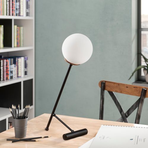 Opviq stona lampa Golf 5021, visina 51 cm, crna / bela