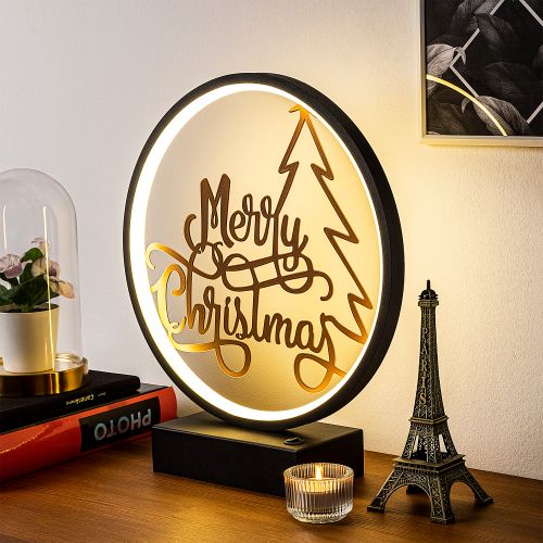 Opviq stona lampa XMAS2, visina 35 cm, crna / bakarna