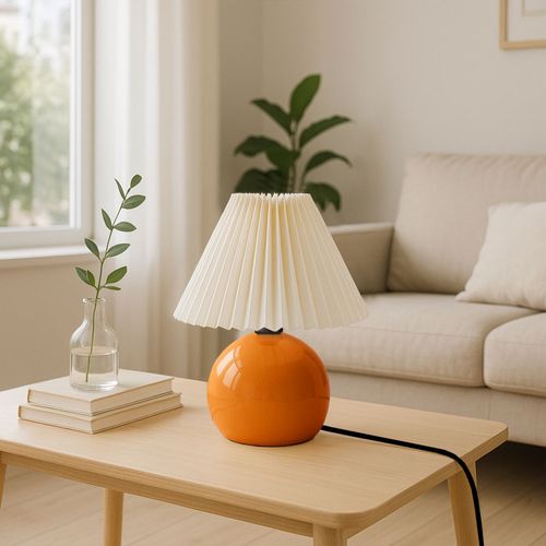 Opviq stona lampa 242029, visina 30 cm, krem / narandžasta