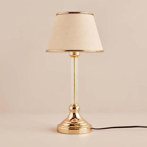 Opviq stona lampa AYD-3413, visina 45 cm, bež / zlatna