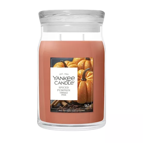 Spiced Pumpkin Signature mirisna sveća - velika tegla (bundeva, cimet, karanfilić, vanila)