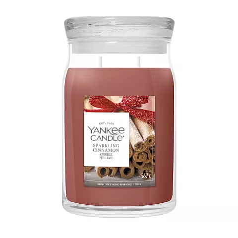 Sparkling Cinnamon Signature mirisna sveća - velika tegla (cimet, karanfilić, kardamom, kedar)