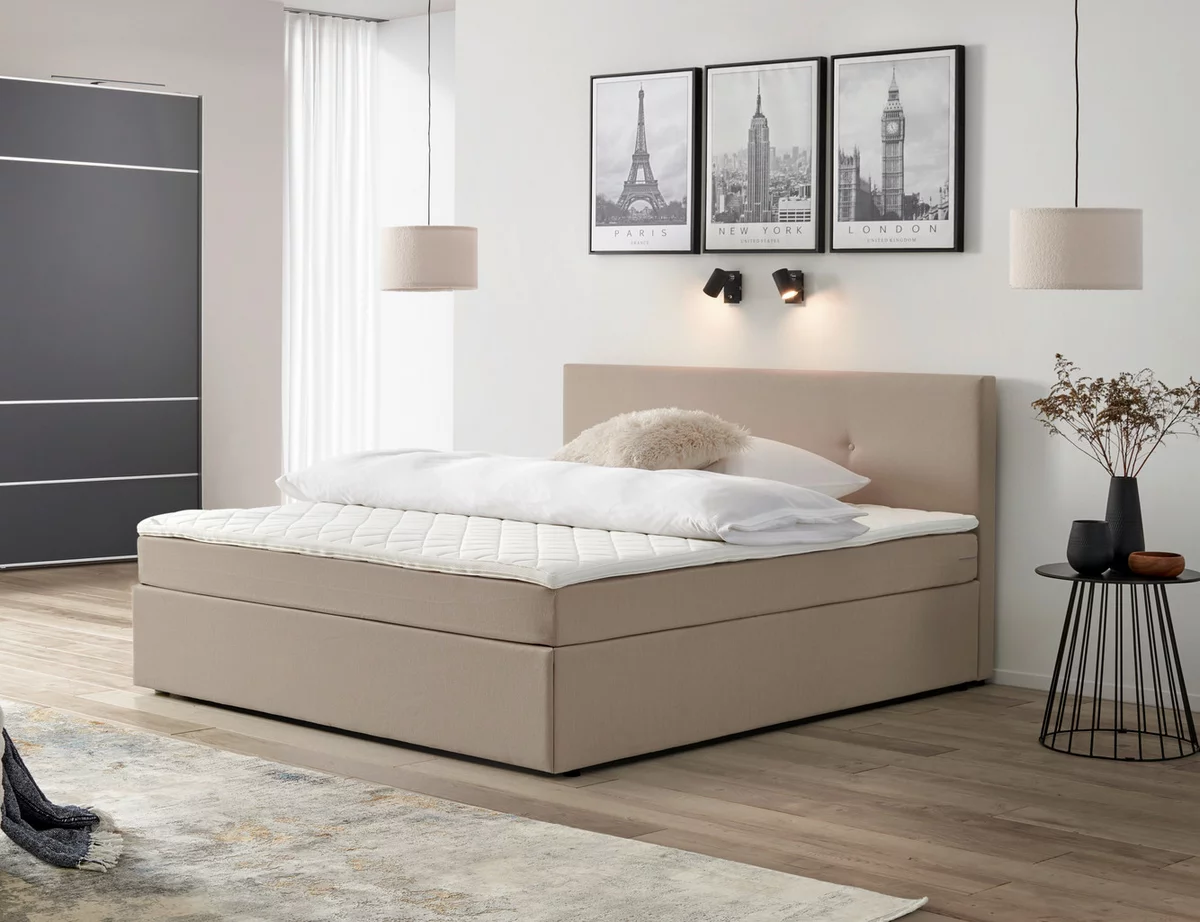 BOX KREVET 160/200 cm boja peska