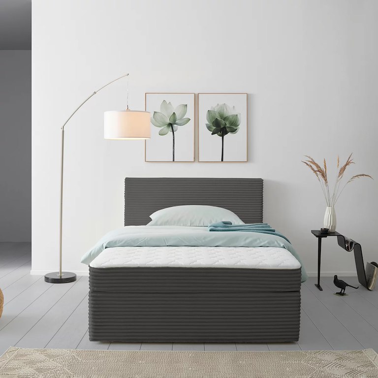 BOX KREVET 140/200 cm siva
