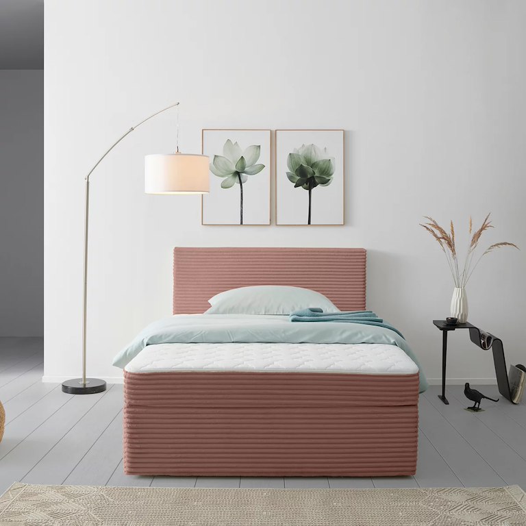 BOX KREVET 120/200 cm staroružičasta