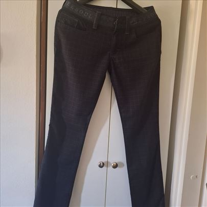 FREESOUL karirane ženske pantalone /