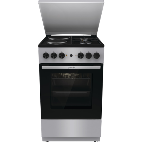 Gorenje GK5A12SG kombinovani šporet 2+2, 2 gorionika i 2 električne ringle, rerna 68 L, 50 cm, sivi