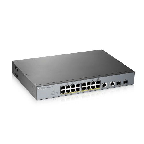 Zyxel GS1350-18HP upravljivi PoE svič 16x Gigabit PoE+, 2x SFP, za video nadzor