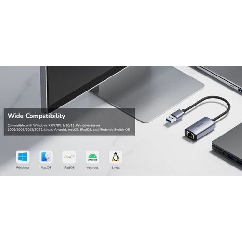 Cudy UE10A USB 3.0 gigabit mrežni adapter