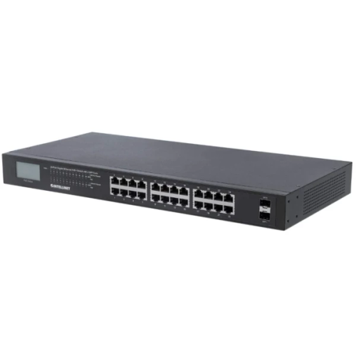 Intellinet 561242 PoE+ svič 24 porta gigabit, 2x SFP, PoE budžet 370W, rack