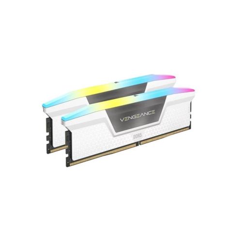 Corsair VENGEANCE RGB CMH32GX5M2B6400C32W RAM memorija 32GB (2x16GB) DDR5 6400MT/s CL32, bela