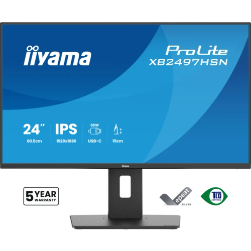 iiyama ProLite XB2497HSN-B1 monitor 23.8" Full HD IPS 100Hz, USB-C 65W, LAN